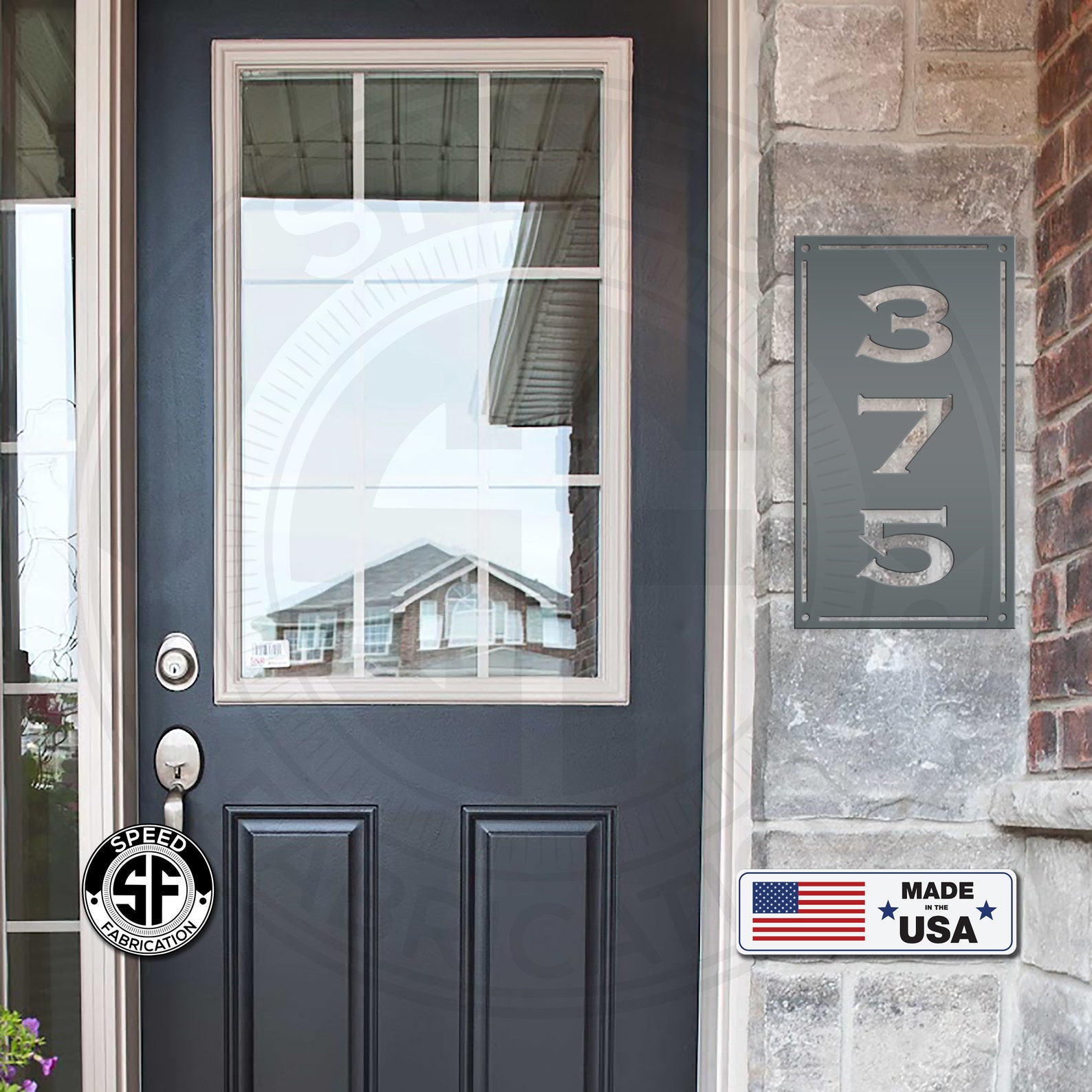 Vertical Metal Address Sign - Etsy