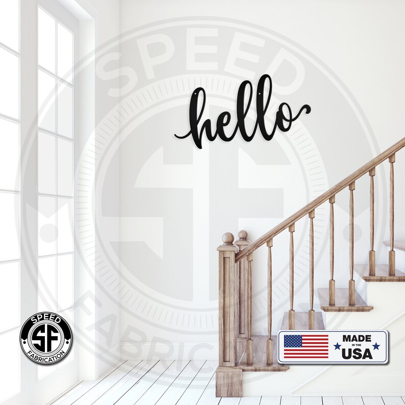 Hello Outdoor/indoor Metal Sign - Etsy