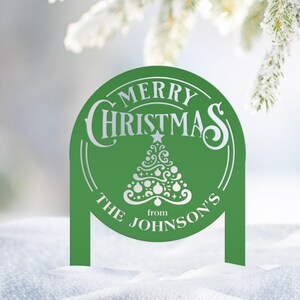 Outdoor Christmas Sign - Last Name Family Sign for Festive Holiday ...