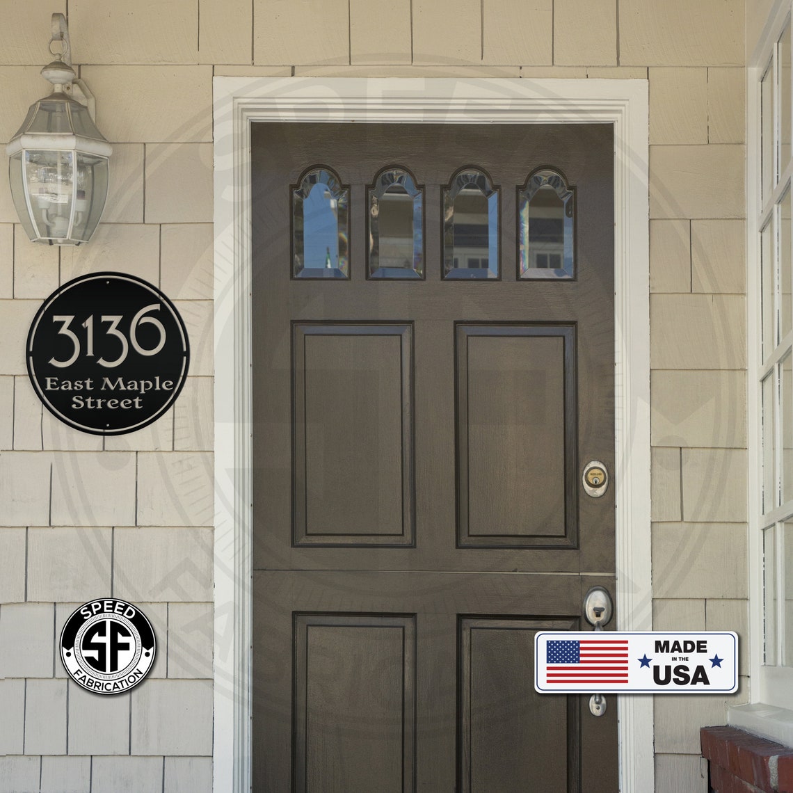 Personalized Round Address Metal Sign Modern Address Sign - Etsy