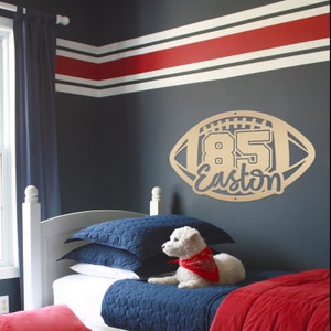 Football Sign Customized With Name and Number, Senior Night Gift Idea ...
