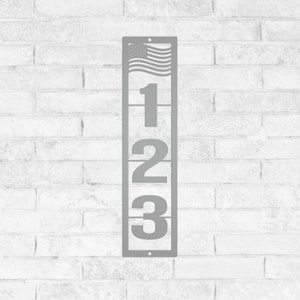 Patriotic Address Sign, Metal Flag Address Sign, Outdoor Address Sign ...