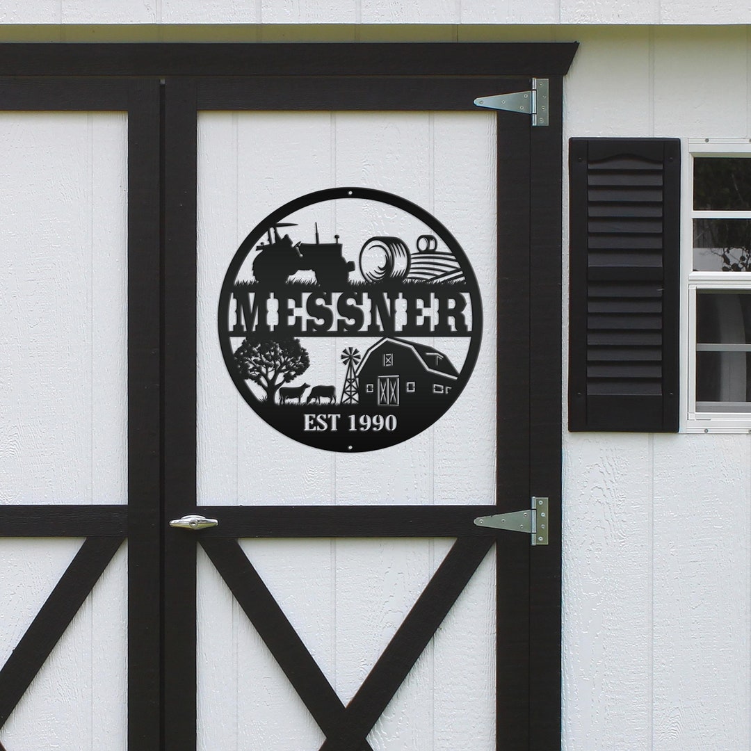 Personalized Farm Scene Sign - Your Name - Your Wording - Etsy