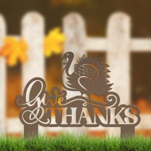 Thanksgiving Decor Turkey Yard Stake, Seasonal Fall Decorations, Cute ...
