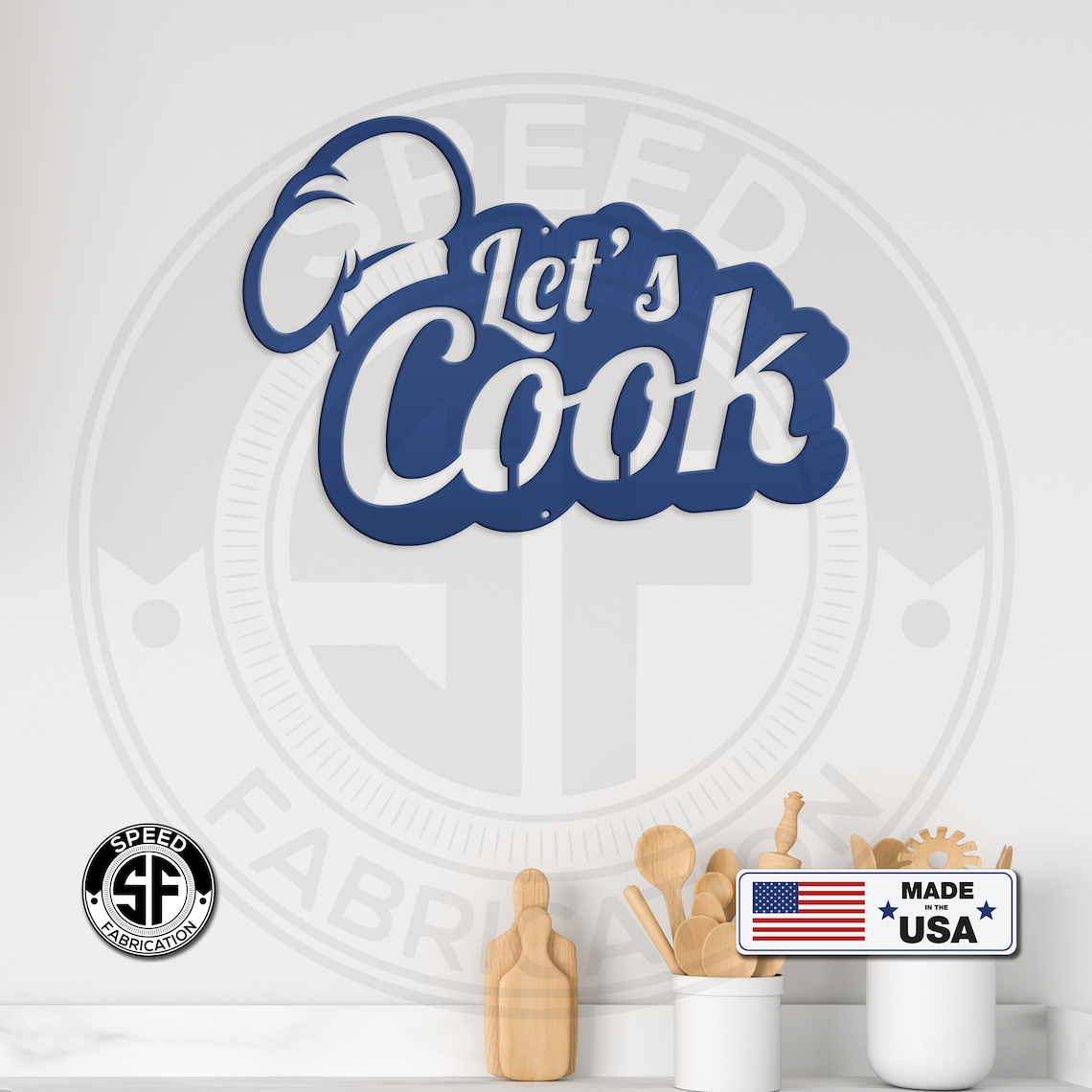 Let's Cook Kitchen Metal Sign | Etsy