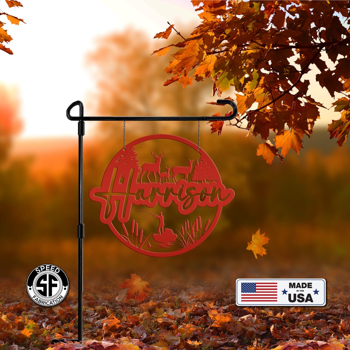 Custom Deer and Hunting Scene Sign Personalized Sign - Etsy