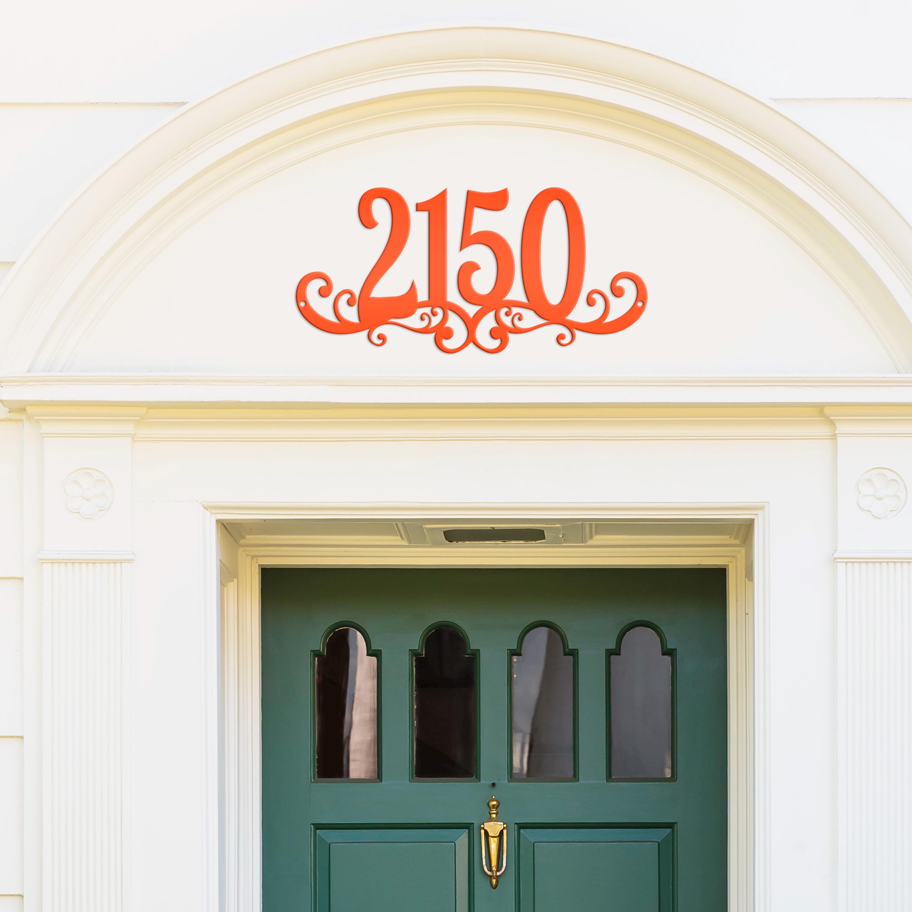 Personalized Scroll House Numbers Metal Sign - Etsy
