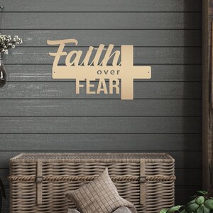 Christian Metal Sign - Faith Over Fear - Etsy