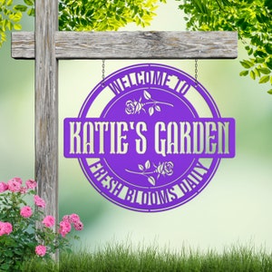 Custom Rose Garden Sign - Etsy