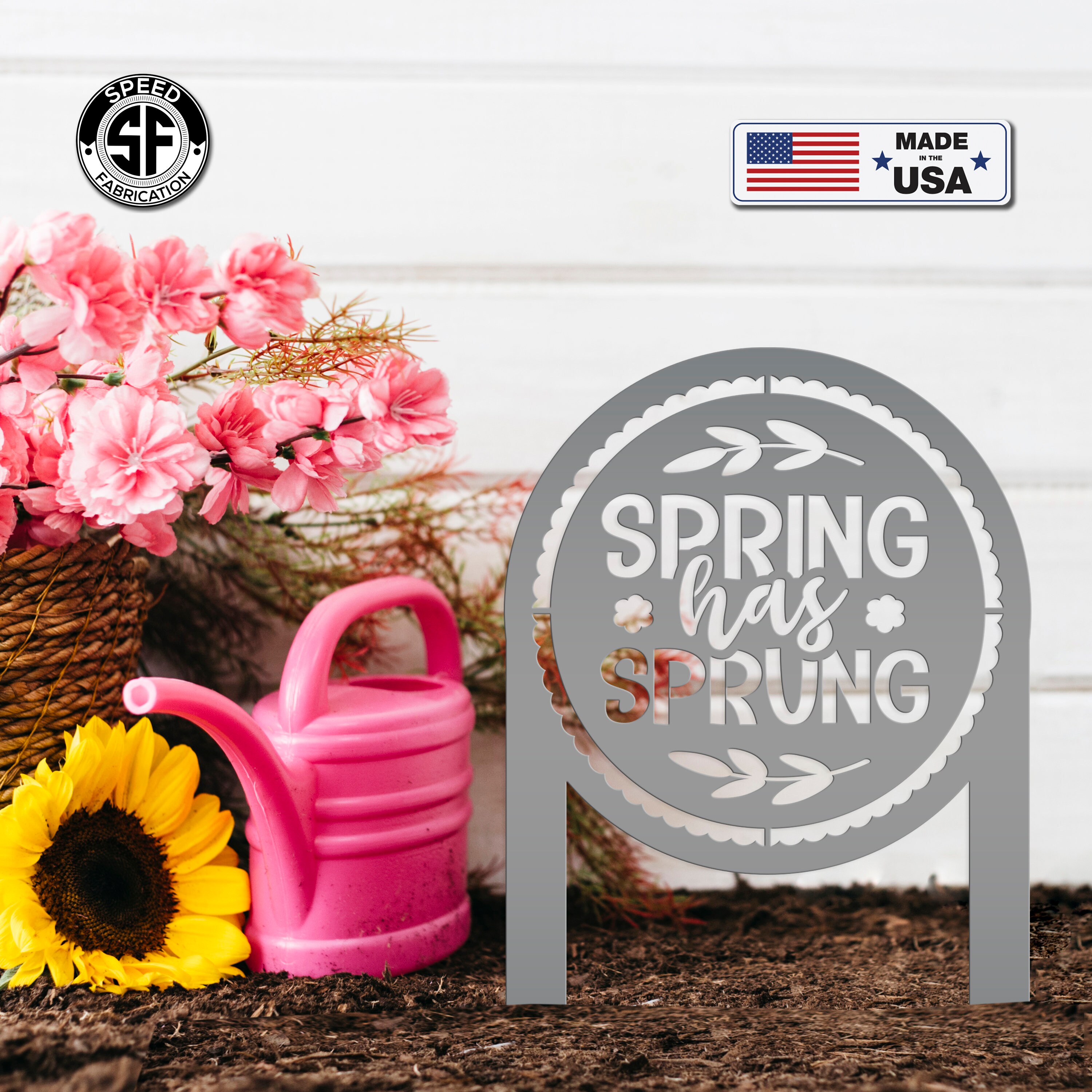 Metal Spring Has Sprung Yard Stake Outdoor Spring Decor - Etsy