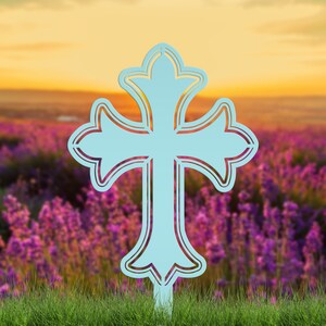 Outdoor Metal Cross Yard Decoration, Christian Yard Decor, Mother's Day ...