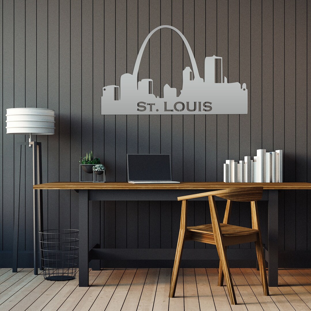 St. Louis Skyline Metal Sign - Etsy