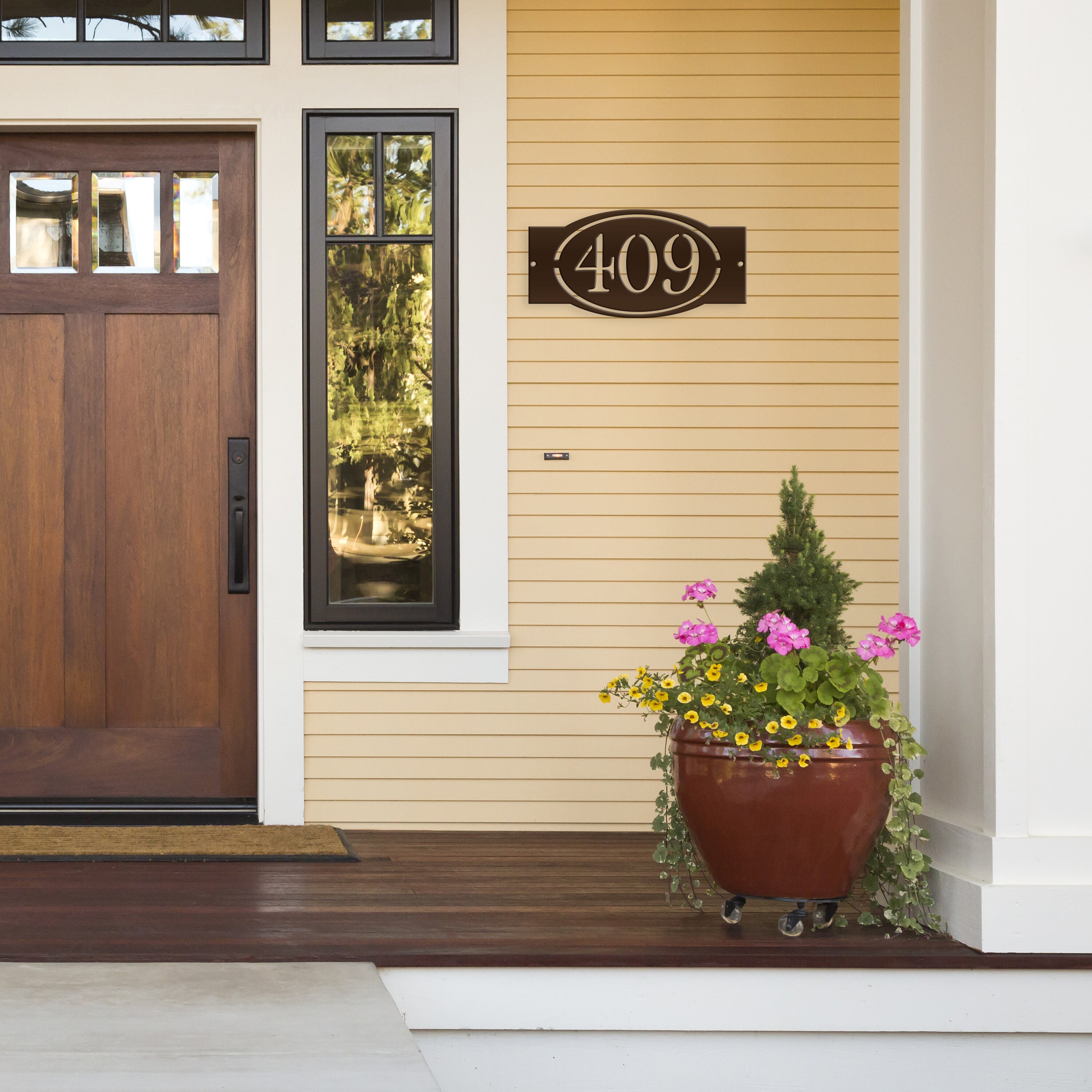 Personalized House Number Metal Sign | Etsy