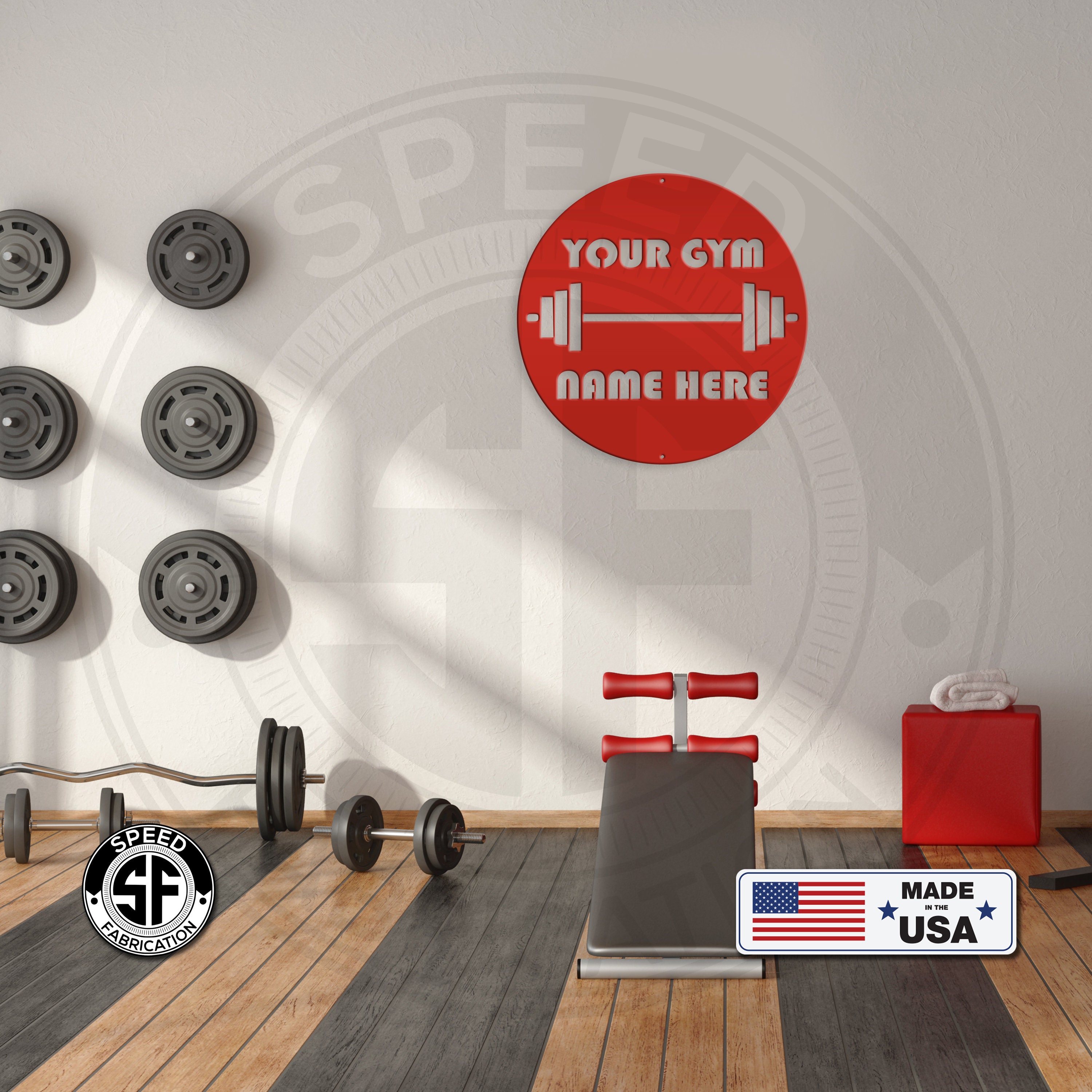 Personalized Gym Name Metal Sign | Etsy