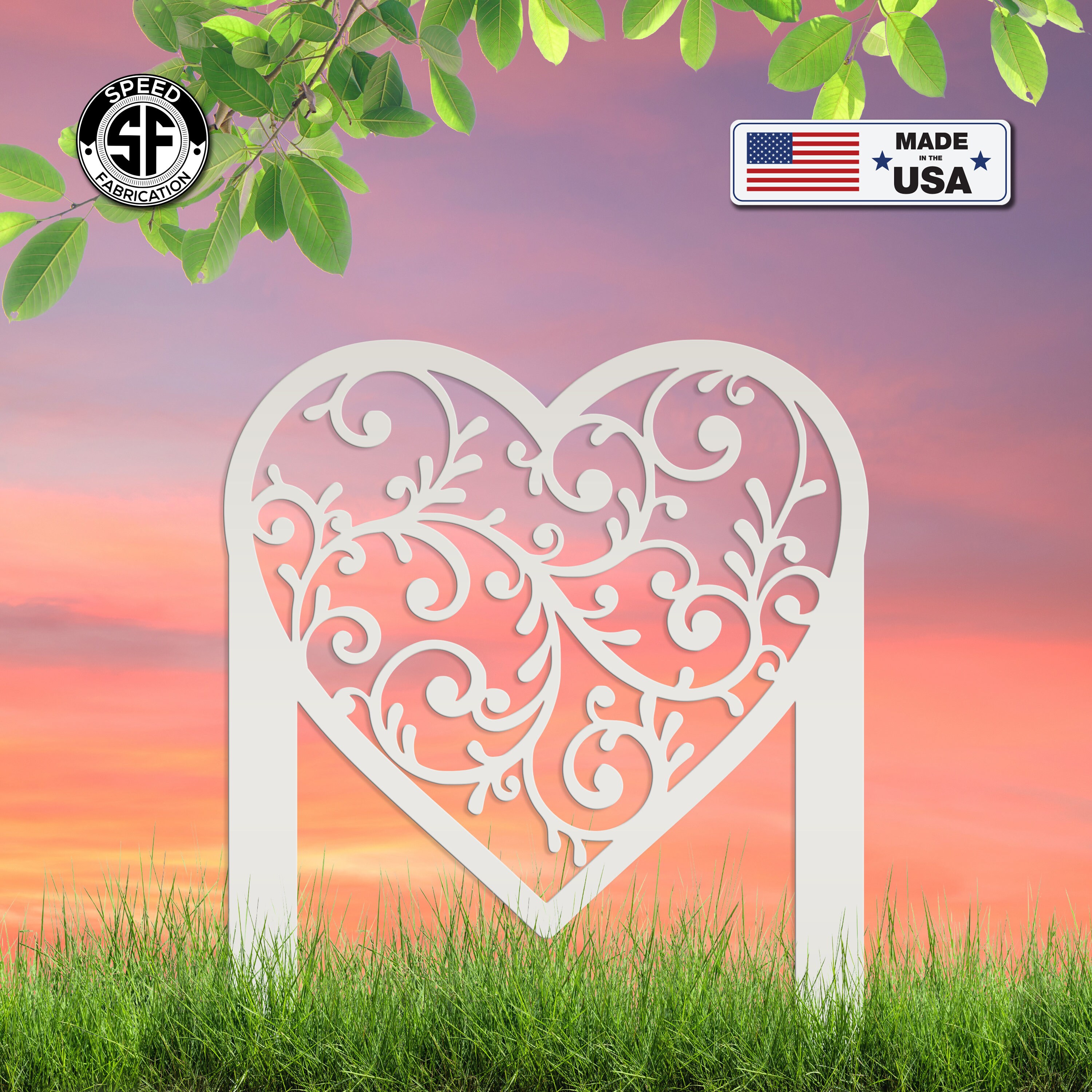 Outdoor Metal Valentine's Decor Scrolled Heart Yard - Etsy