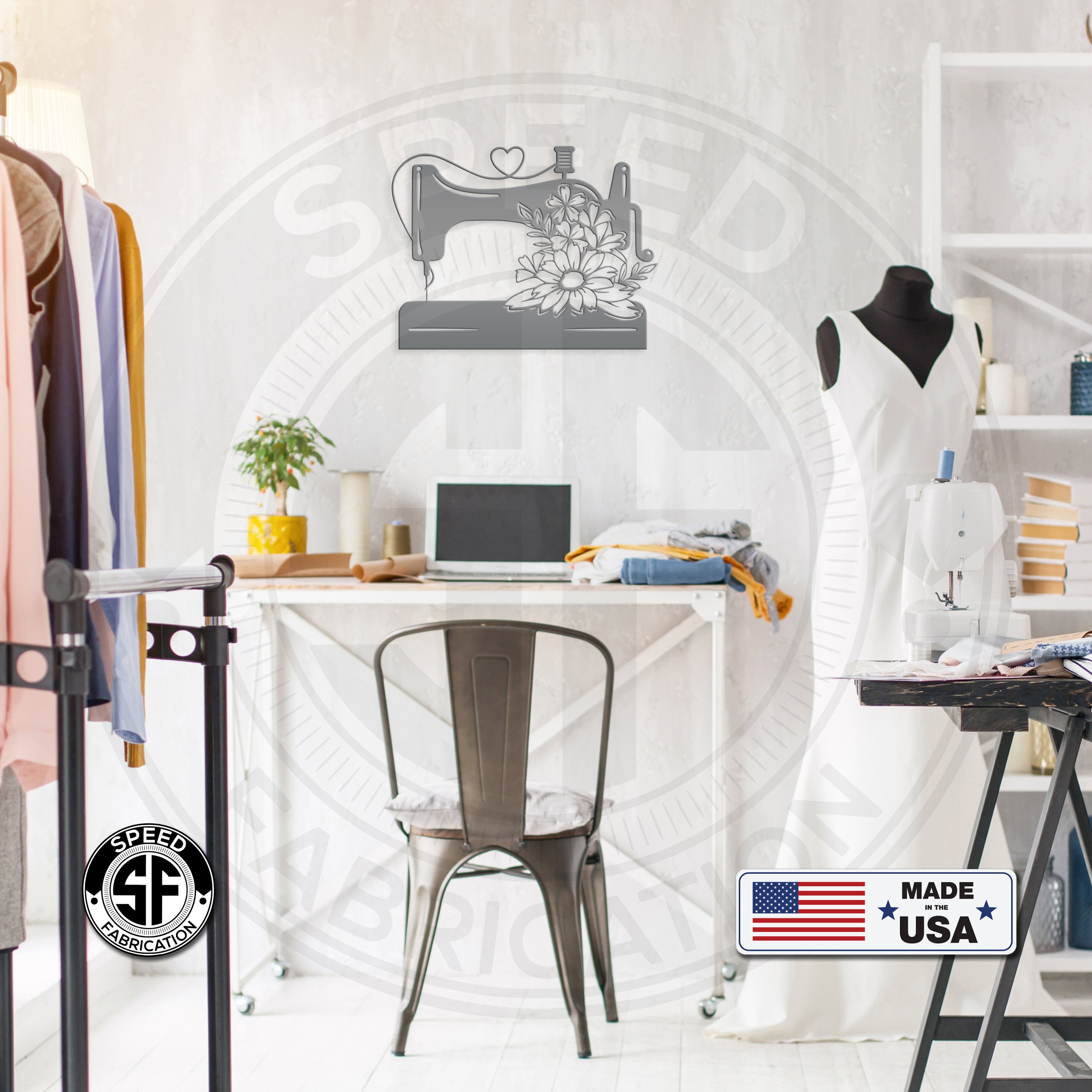 Decorative Antique Sewing Machine With Flowers Metal Sign - Etsy