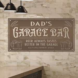 Rectangle Custom Garage Bar Metal Sign - Make It Your Own Wording- Man ...