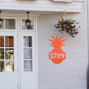 Custom Pineapple Metal House Number - Heavy Duty - Beach House Address ...