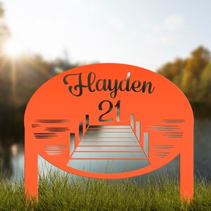 Custom Metal Lake Lot Sign, Lake Dock Sign, Outdoor Sign for the Lake ...