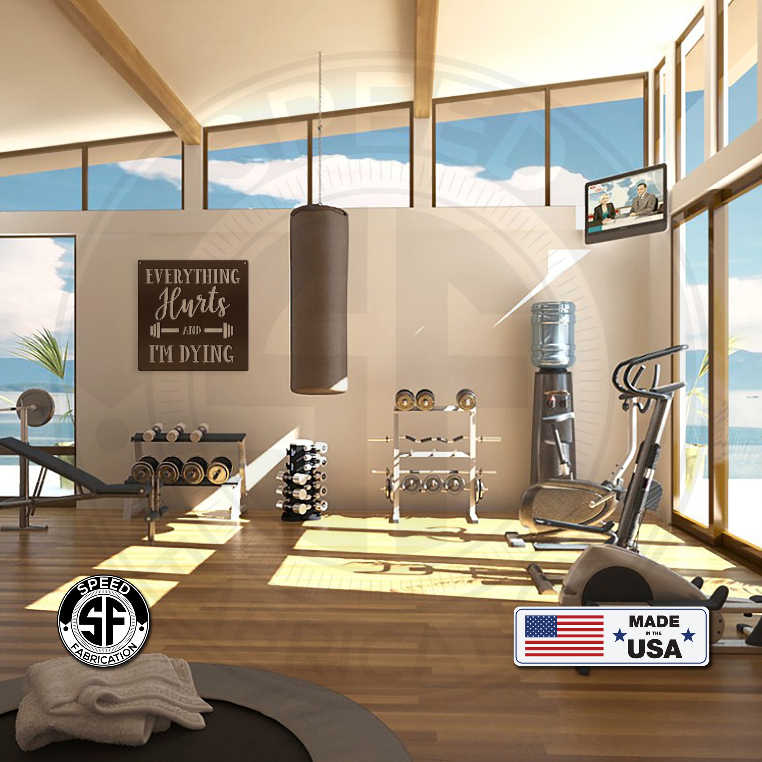 Everything Hurts Funny Gym Sign Wall Decor Sign Man Cave Sign | Etsy