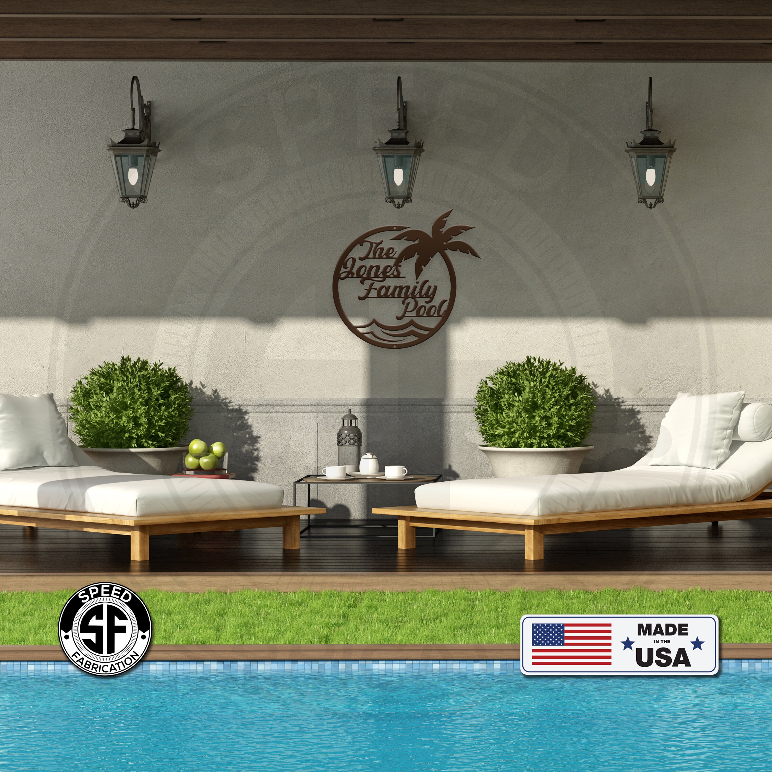 Custom Metal Palm Tree Sign Tropical Outdoor Decor - Etsy