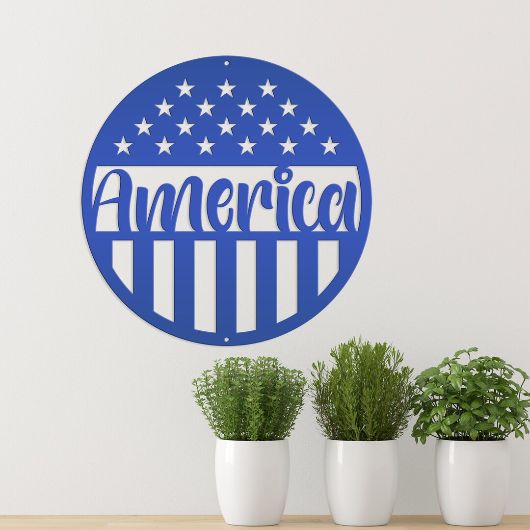 America Metal Sign - Patriotic Sign - Etsy