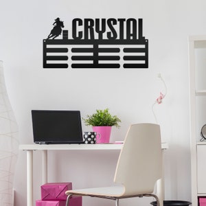 Medal Holder, Custom Barrel Racing Awards Holder, Horse Races Ribbon ...