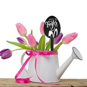 Happy Easter Metal Yard Stake - Easter Egg - Easter Bunny - Etsy