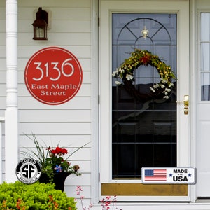 Personalized Round Address Metal Sign Modern Address Sign - Etsy