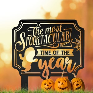 Spooktacular Time of Year Metal Yard Stake - Halloween Decor - Etsy