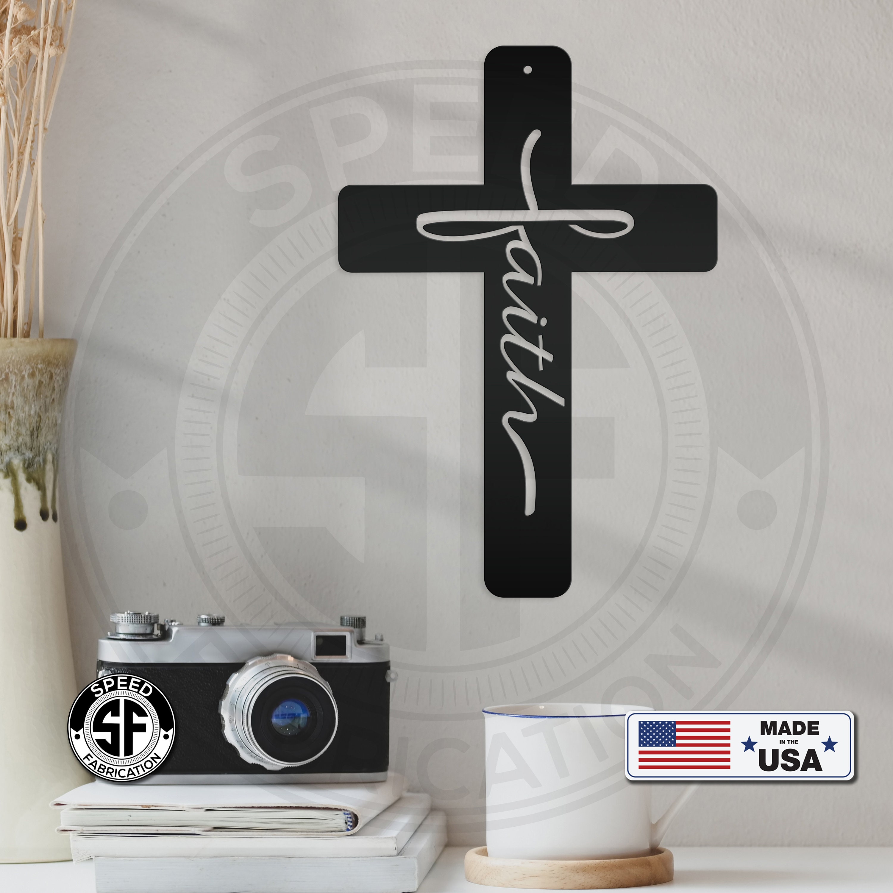 Faith Cross Metal Sign - Etsy