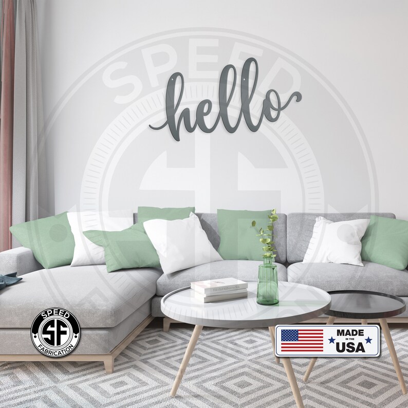 Hello Outdoor/indoor Metal Sign - Etsy