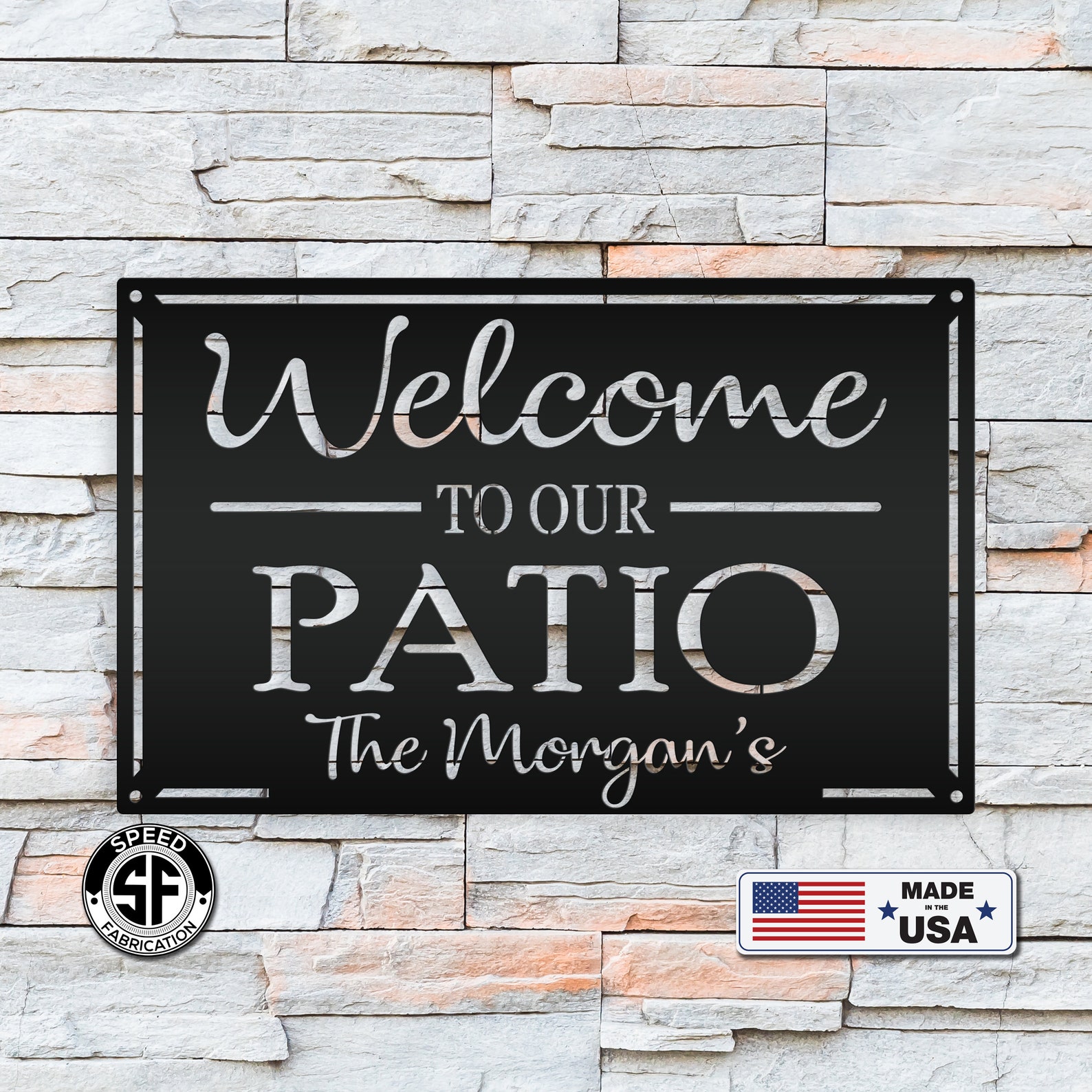 Custom Welcome to Our Patio Sign Personalized Outdoor Sign - Etsy