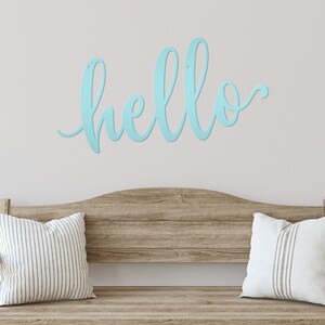 Hello Outdoor/indoor Metal Sign - Etsy