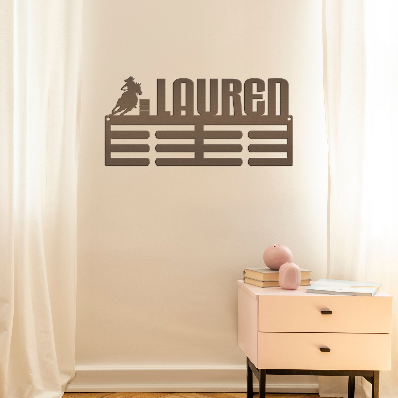 Medal Holder, Custom Barrel Racing Awards Holder, Horse Races Ribbon ...