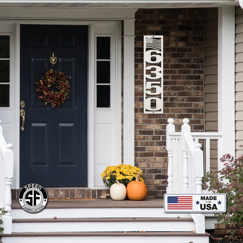 Patriotic Address Sign Metal Flag Address Sign Outdoor - Etsy