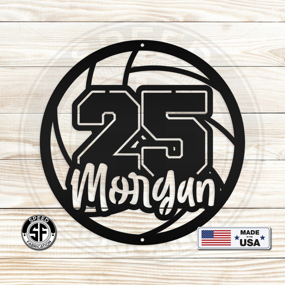 Personalized Volleyball Name and Number Metal Sign - Etsy