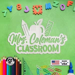 Custom Teacher's Name Classroom Metal Sign - Etsy