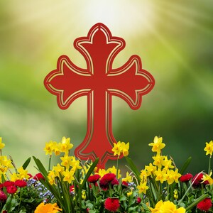 Outdoor Metal Cross Yard Decoration, Christian Yard Decor, Mother's Day ...