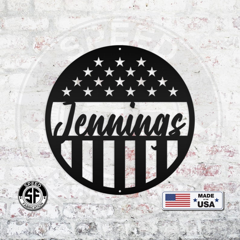 Custom Patriotic Americana Name Sign Custom Stars and - Etsy