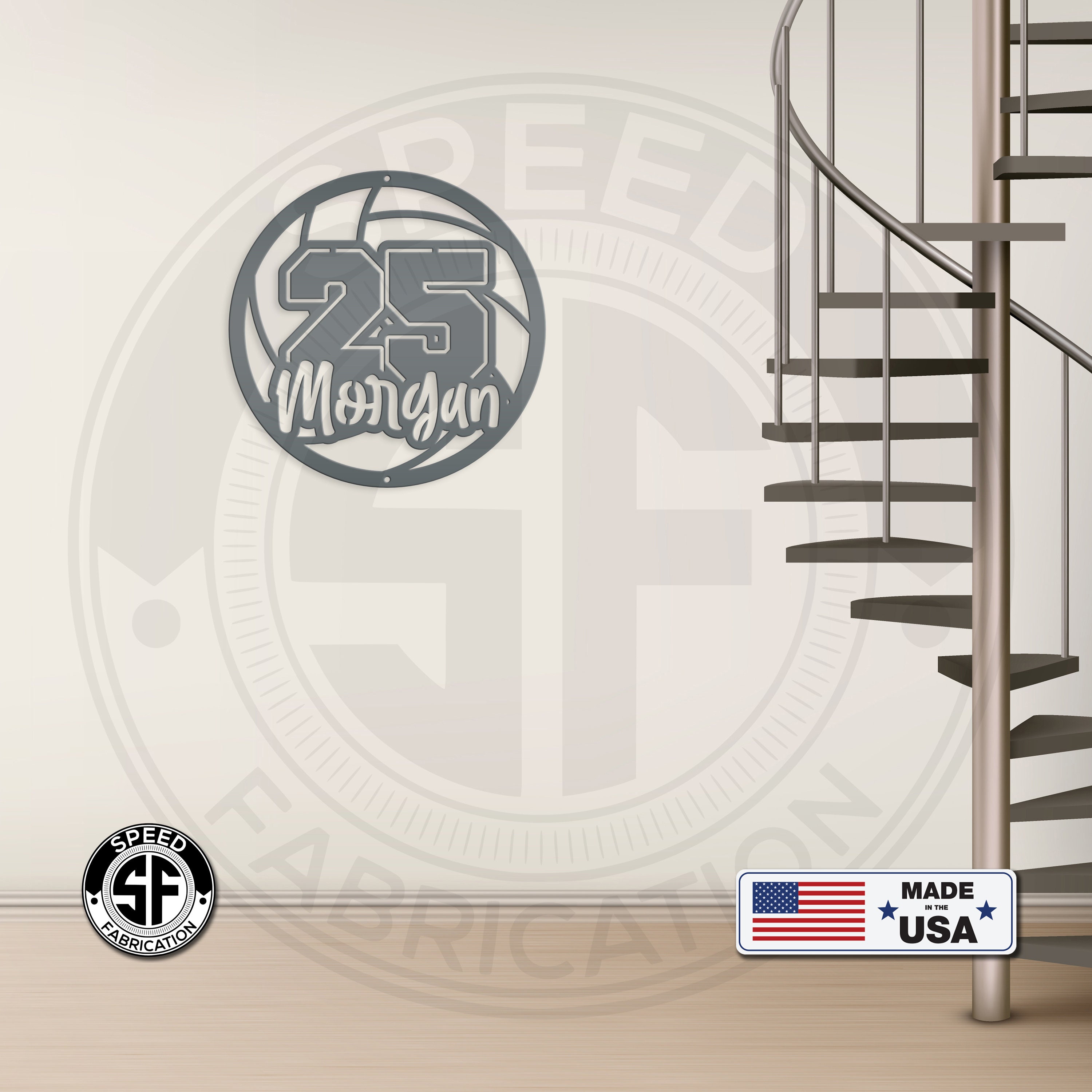 Personalized Volleyball Name and Number Metal Sign - Etsy