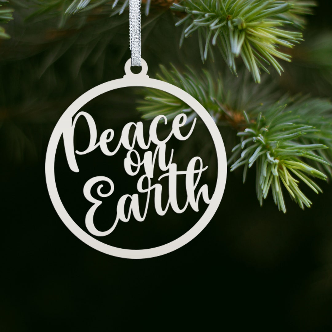 Peace on Earth Ornament - Unique Christmas Tree Decor - Unique Holiday ...