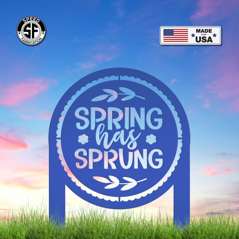 Metal Spring Has Sprung Yard Stake Outdoor Spring Decor - Etsy