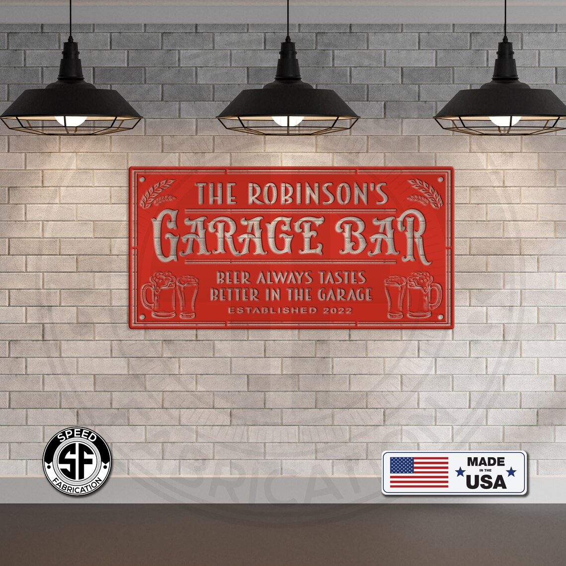 Rectangle Custom Garage Bar Metal Sign Make It Your Own - Etsy