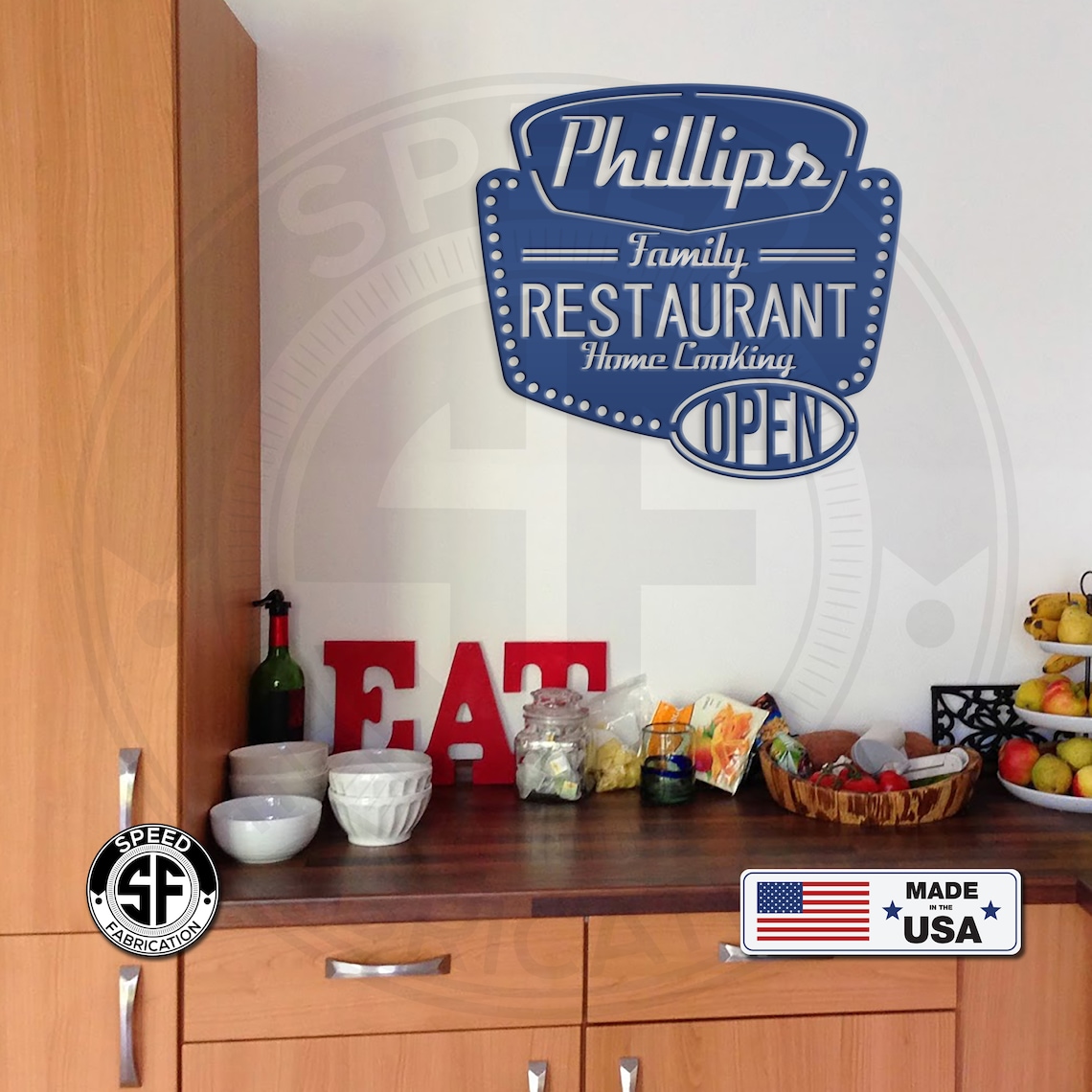 Personalized Family Restaurant Kitchen Metal Sign - Etsy