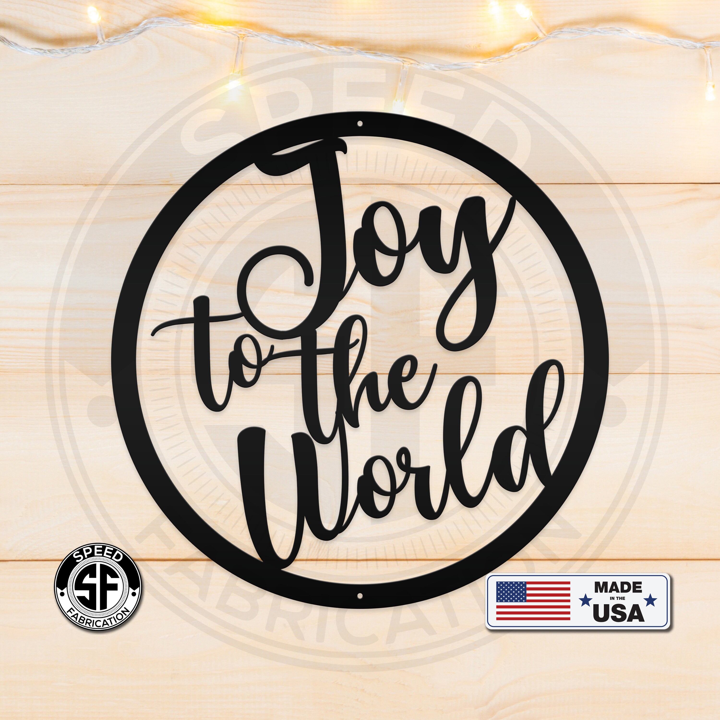 Round Joy to the World Christmas Décor Metal Sign | Etsy