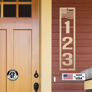 Patriotic Address Sign Metal Flag Address Sign Outdoor - Etsy