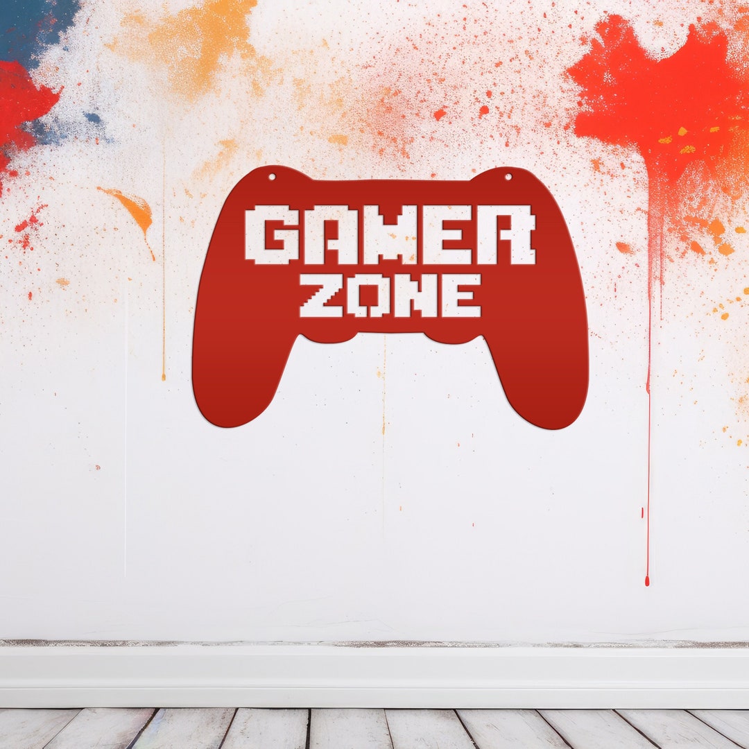 Gamer Zone Metal Sign-kids Room-home Decor - Etsy