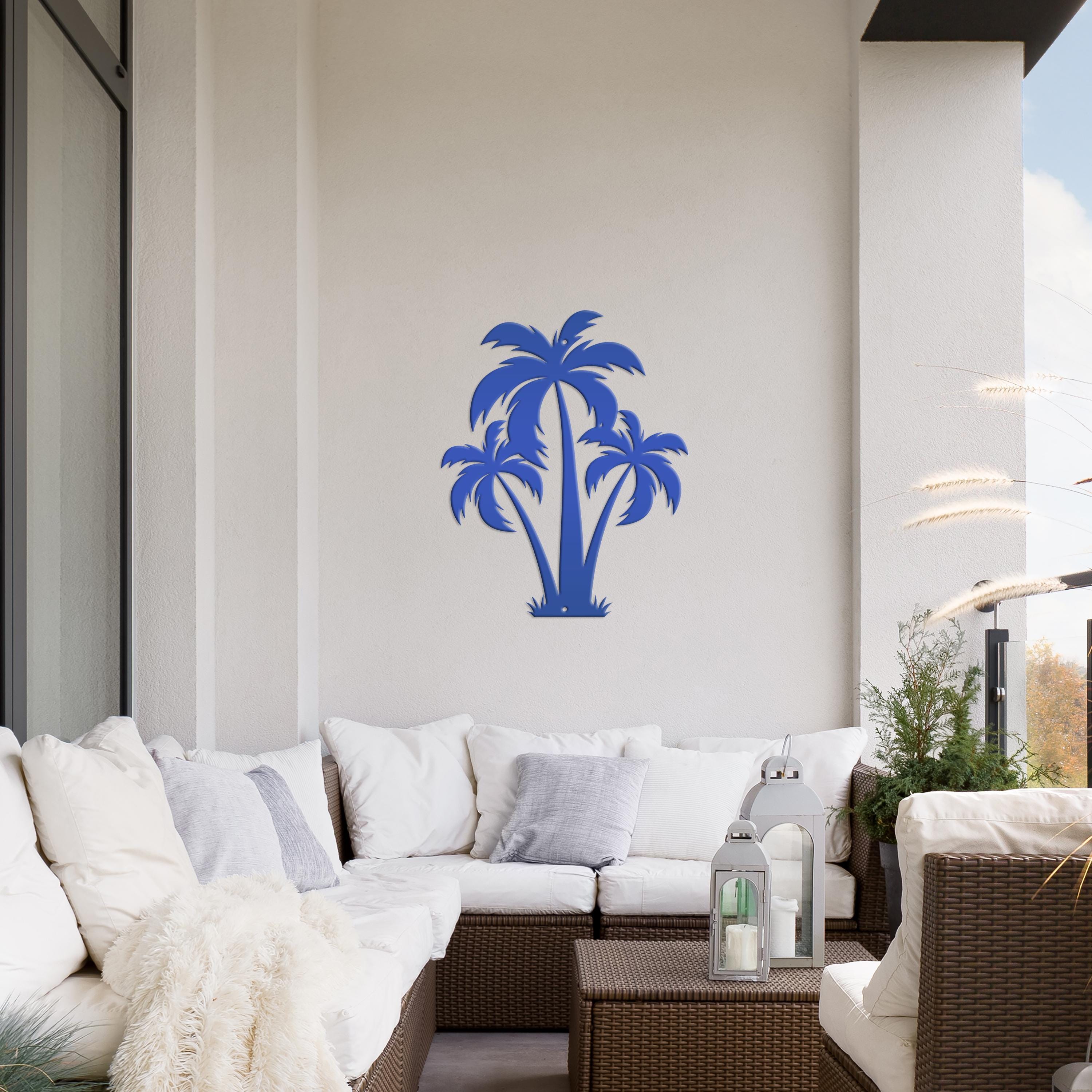 Tropical Wall Art: Grouping of 3 Palm Trees - Coastal Home Decor ...