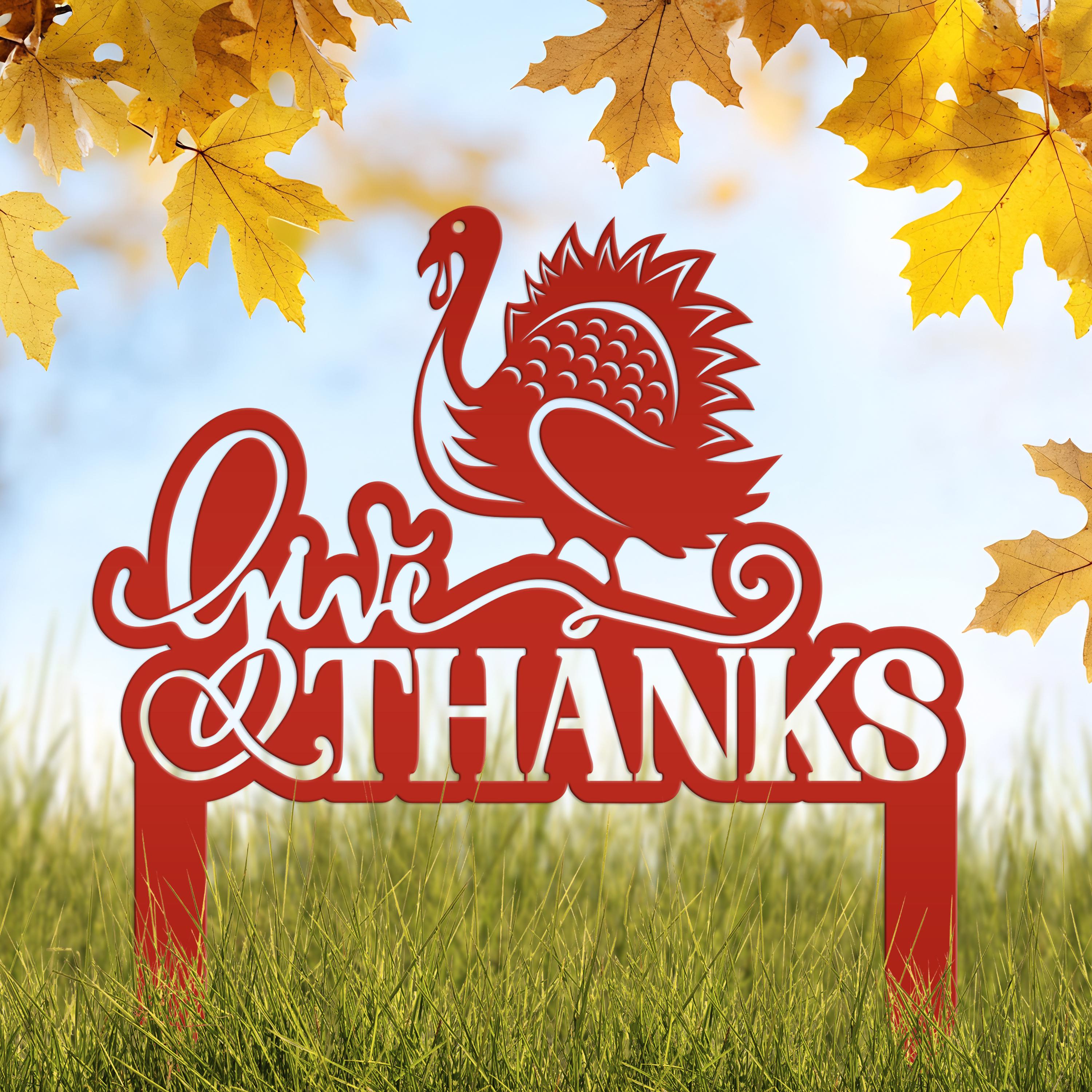 Thanksgiving Decor Turkey Yard Stake, Seasonal Fall Decorations, Cute ...